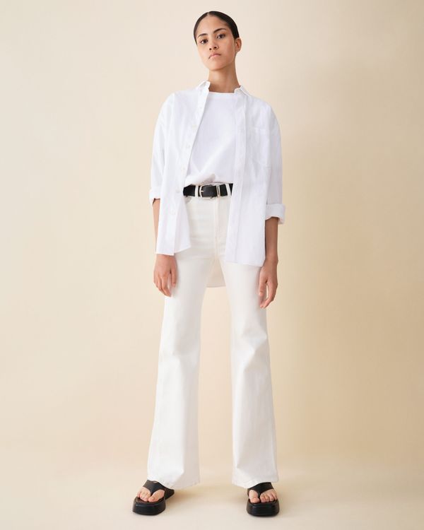 a fresh interpretation of the soaring 1970s flare silhouette featuring ...